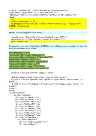 Template Artisteer Modx | PDF