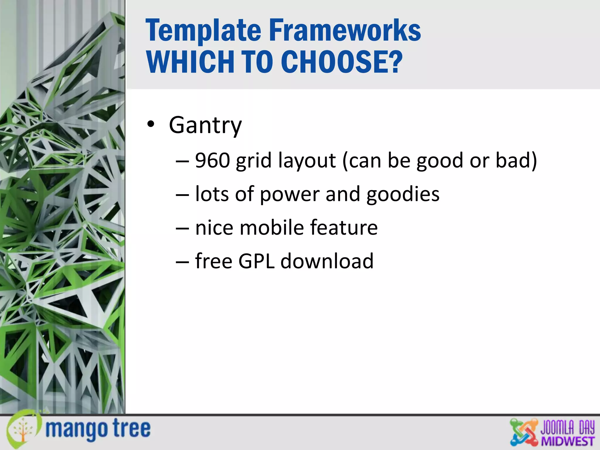Template frameworks | PDF