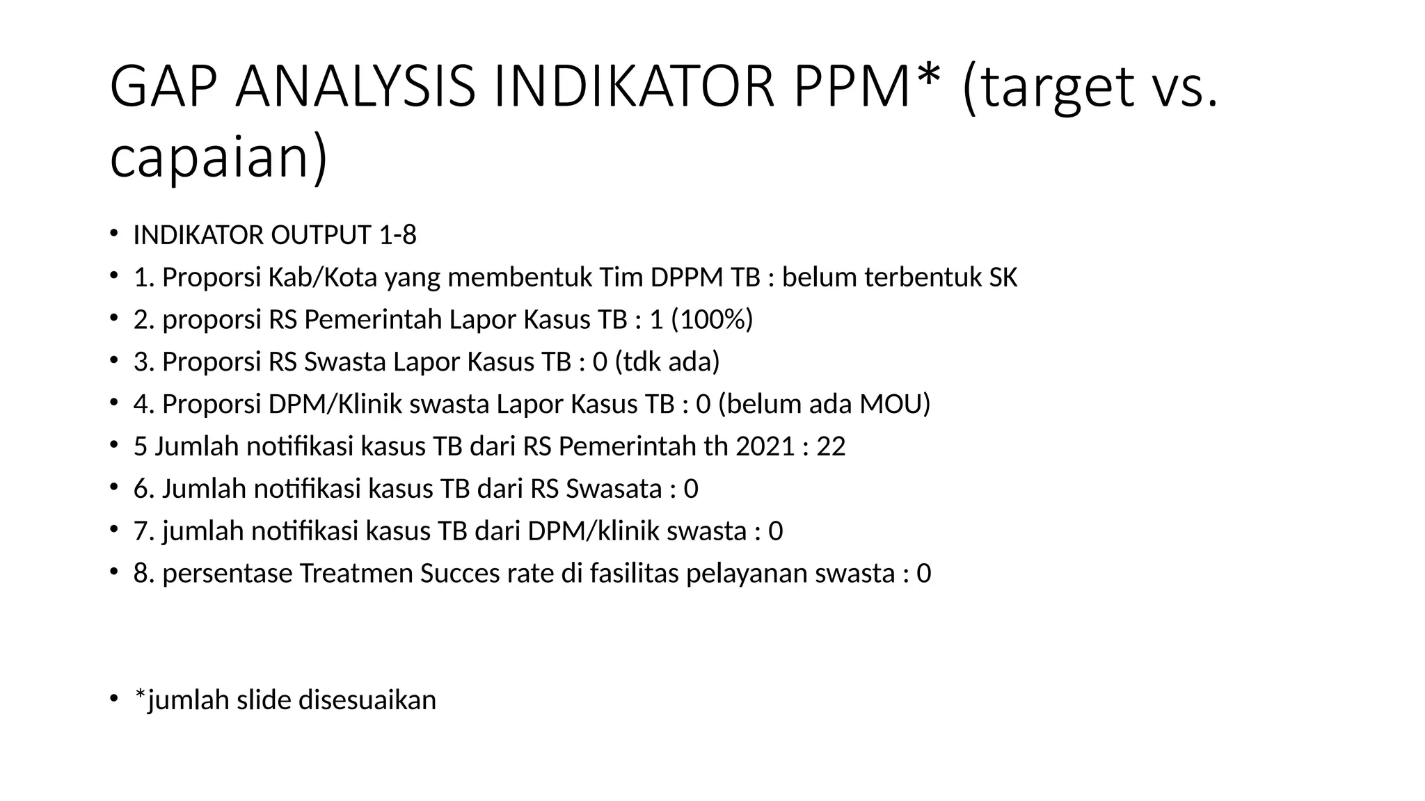 TEMPLATE RENCANA AKSI DPPM tuberkulosis fix | PPT
