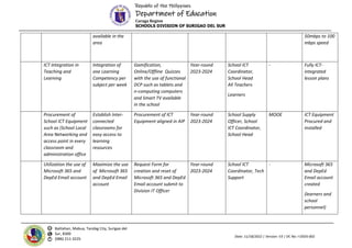 SAMPLE FORMAT OR TEMPLATE FOR -SCHOOL-ICT-PLAN | DOCX