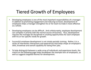 Tiered Employee Development | PDF | Human Resources | Business