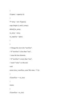 template-typename T- class Array { public- ---------------------------.pdf | Programming ...