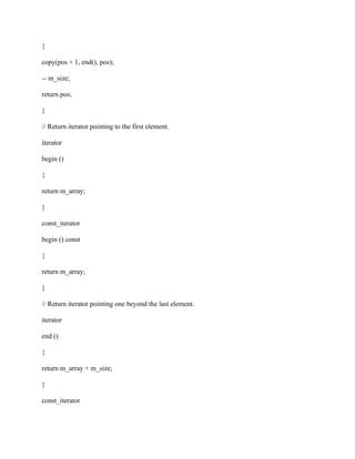 template-typename T- class Array { public ...
