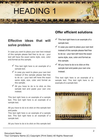 Beach Island for Vacation Word templates | PDF