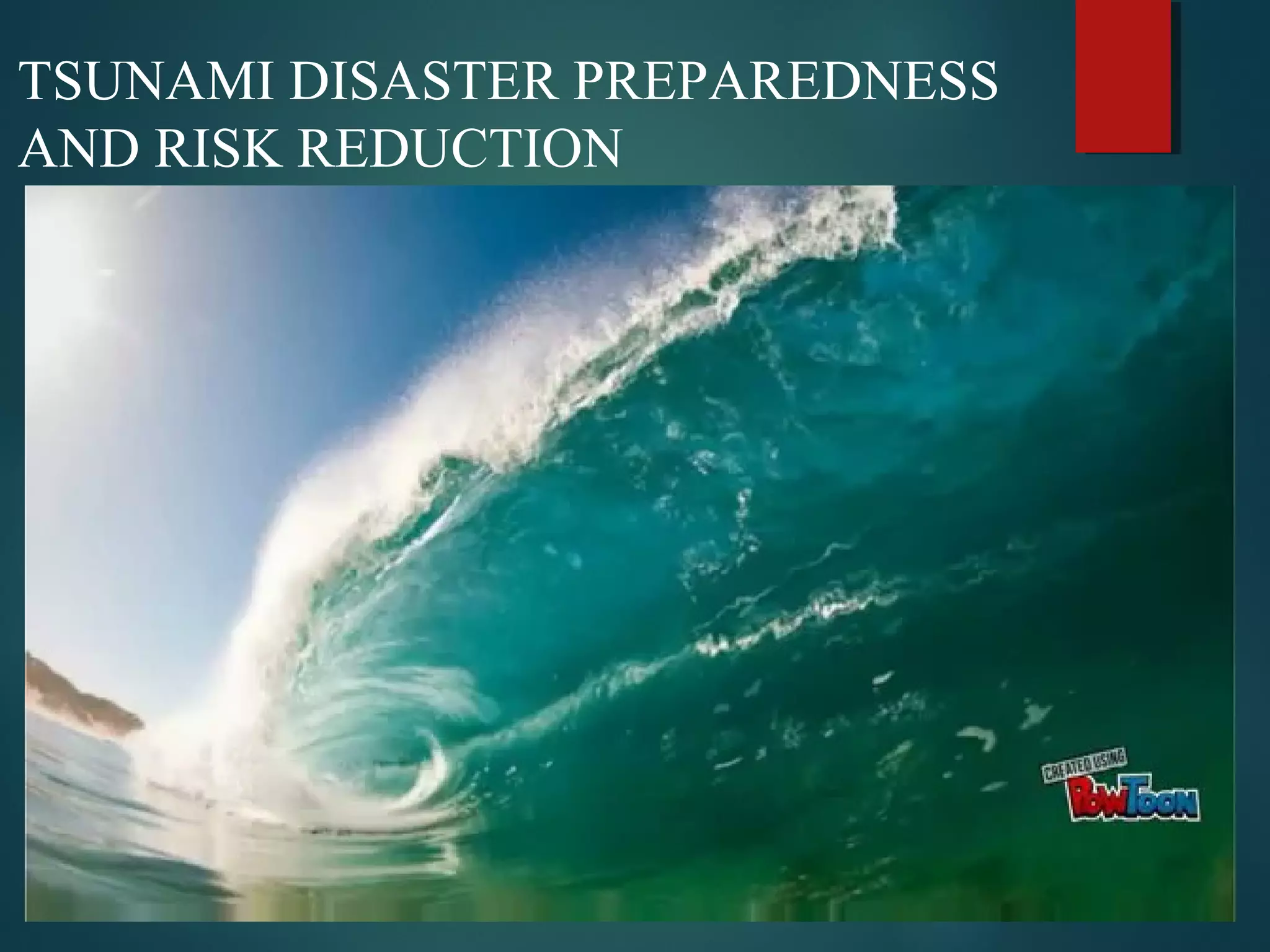 NATURAL DISASTER TSUNAMI AND ITS RISK REDUCTION MEASURES | PPT