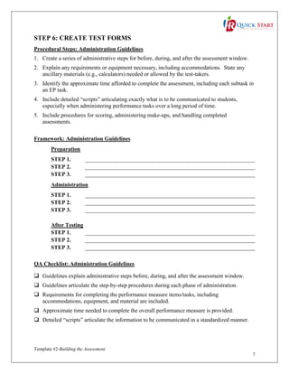 Template #2 Building the Assessment-22JAN14 | PDF