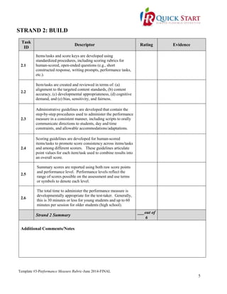 Template #3-Performance Measure Rubric-June 2014-FINAL | DOCX
