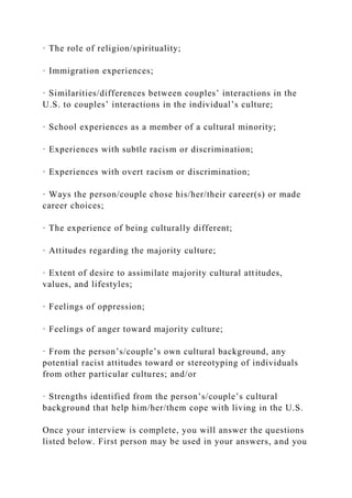 Template attached... Cultural Immersion Project – Part 1 and.docx