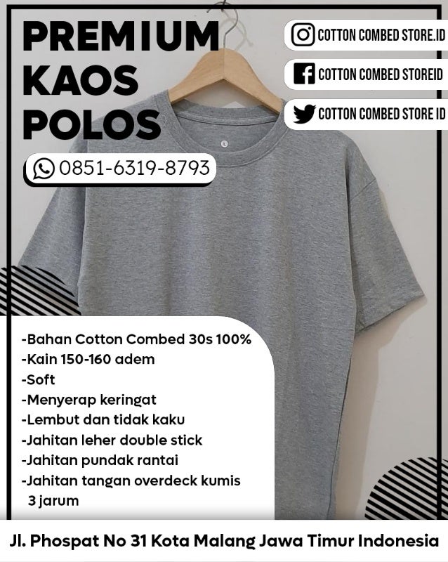 COTTOM COMBED PREMIUM, HUB 0851-6319-8793, Beli Cotton Combed | PDF