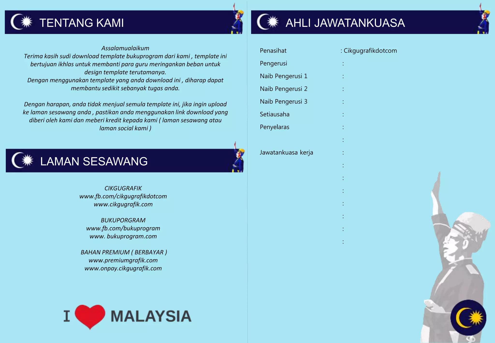 Template buku program merdeka cikgugrafik 1 | PPTX