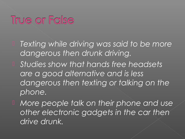Texting While Driving | PPT