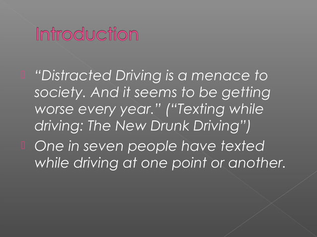 Texting While Driving | PPT