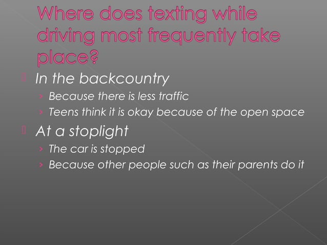 Texting While Driving | PPT