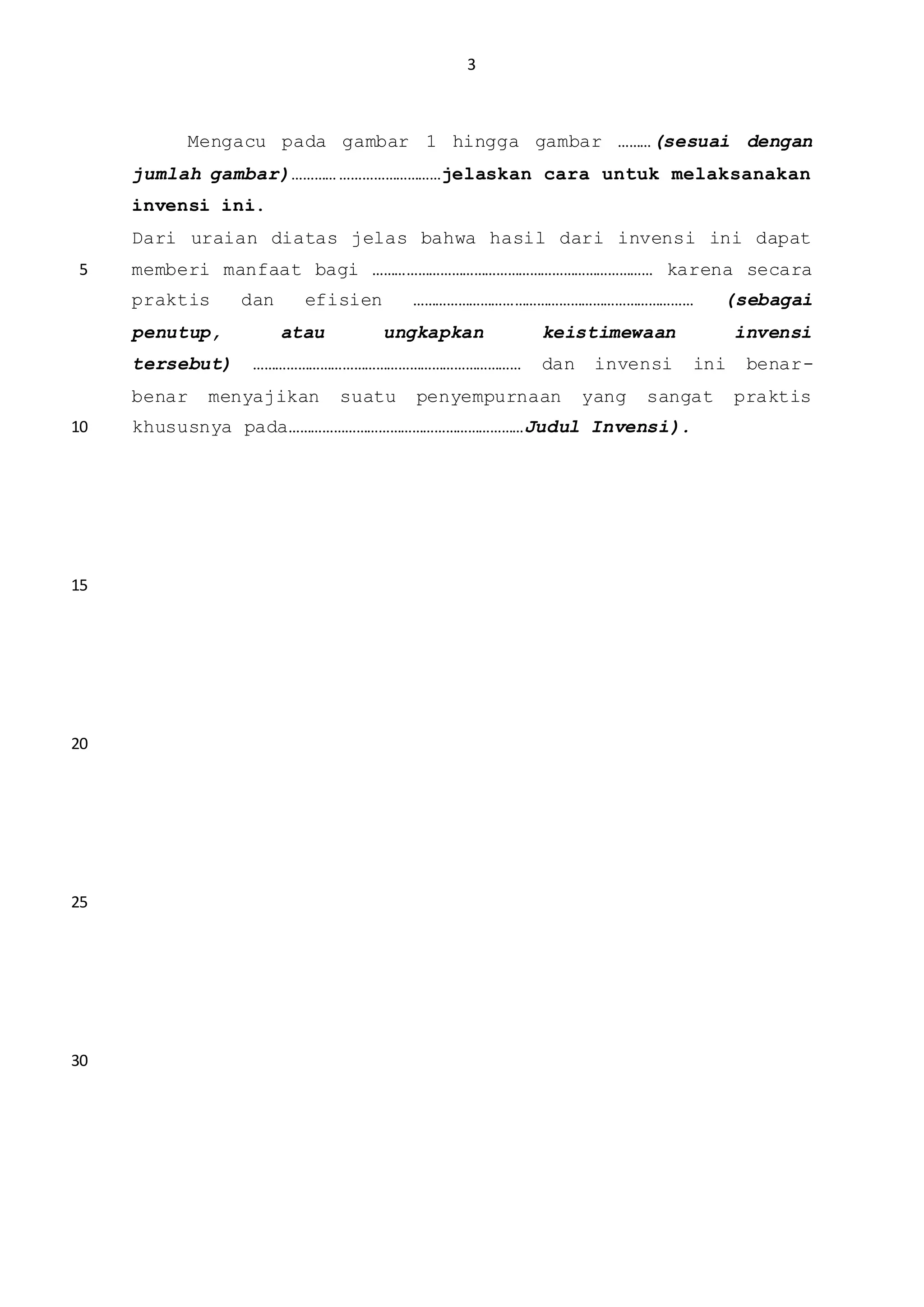 Template deskripsi paten | DOCX
