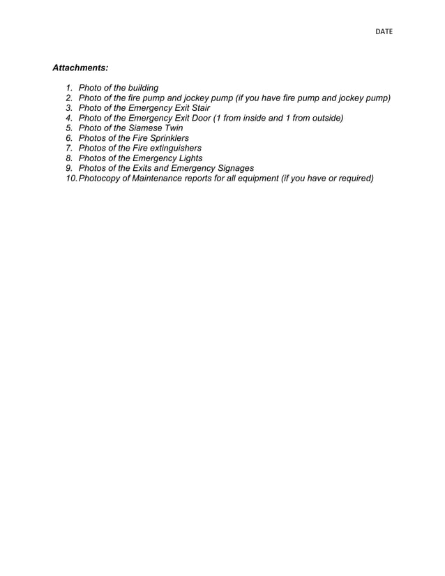 Fsmr Fire Safety Maintenance Report Form Pdf