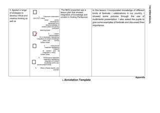 SAMPLE TEMPLATE FOR ANNOTATIONS TO BE USE IN THE IPCRF OF TEACHERS.docx