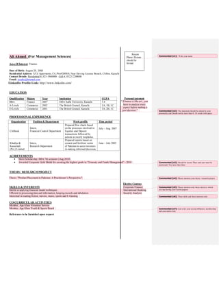 Template for cv(for management sciencesl) copy | PDF