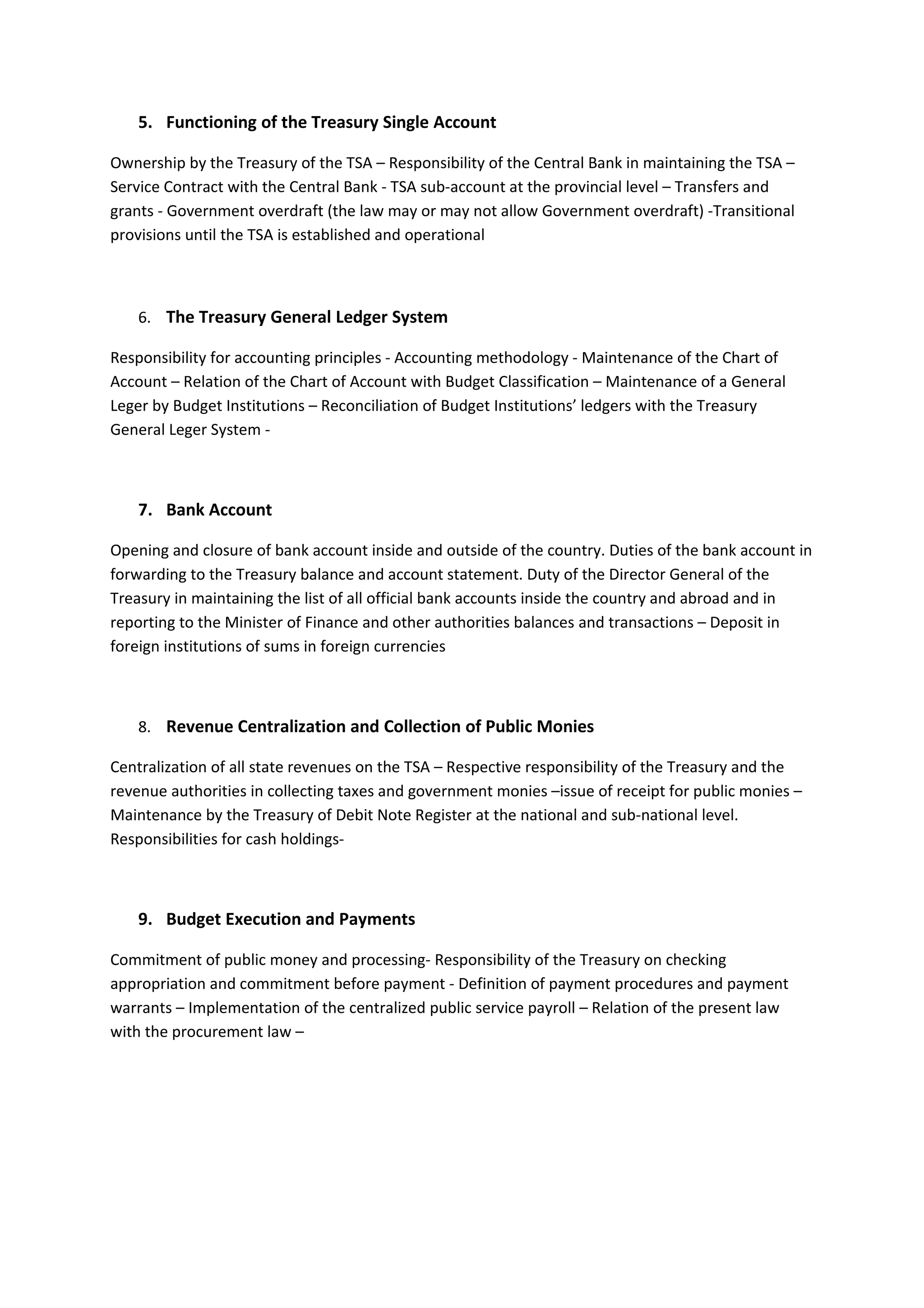 Template for drafting a treasury law | DOC