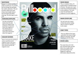 Magazine analysis graphic elements | PPT