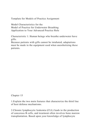 Template for Models of Practice AssignmentModel Characteristic.docx ...