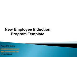 Template for new employee induction program - Suitable for all kinds of ...