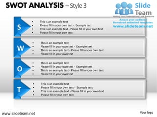 Template for swot analysis style design 3 powerpoint presentation ...