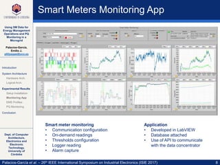 Using Smart meters Data for Energy Management Operations and Power Quality in a Microgrid | PPT