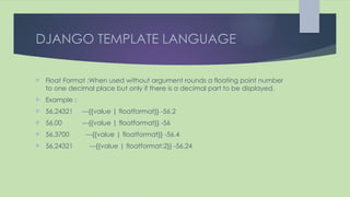 steps for template in django for project | PPT