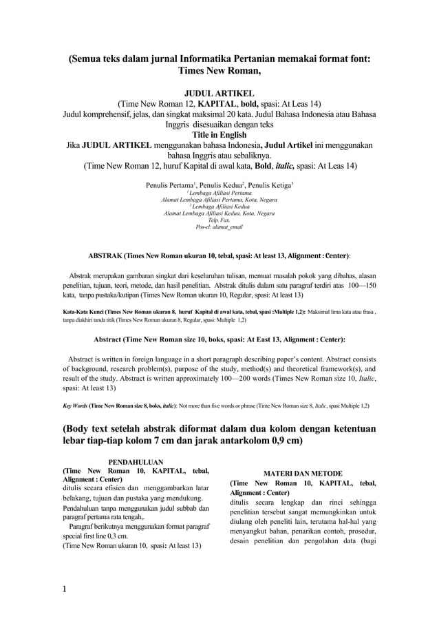 TemplateJIP (Jurnal Informatika Pertanian).docx