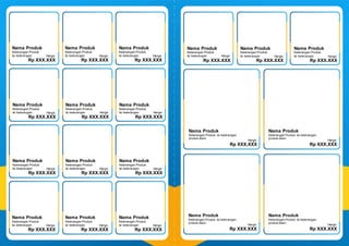 Template katalog baru cetak di kertas a3 | DOCX