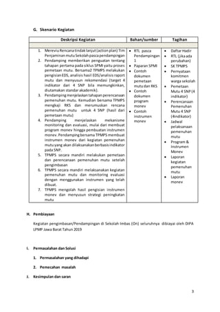 Template laporan pengimbasan bimtek fasda spmi maret 2019 | DOCX