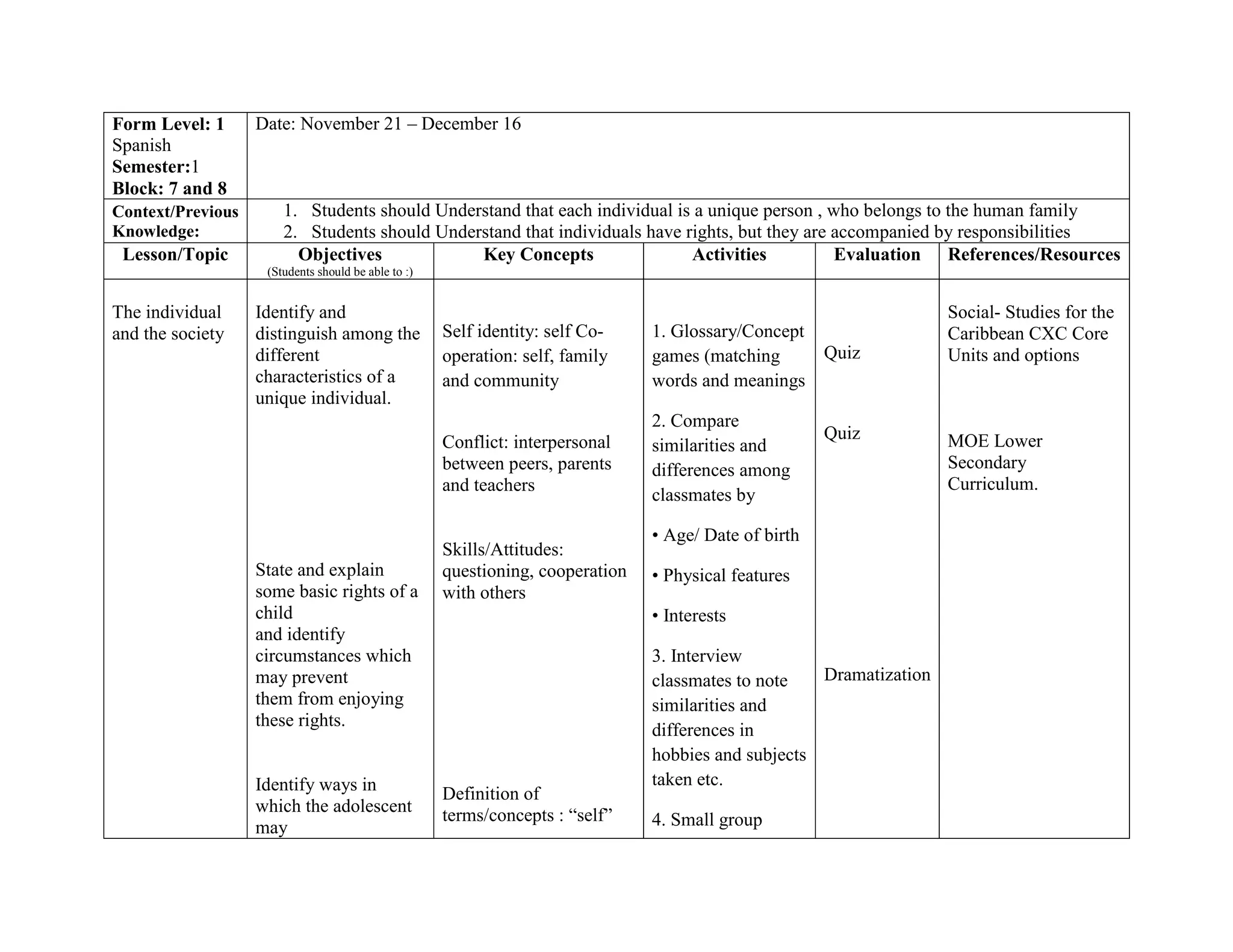 lesson plan template | DOCX