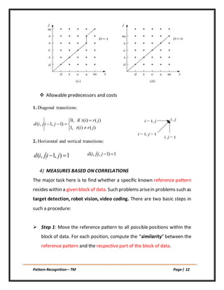 Template Matching - Pattern Recognition | DOCX