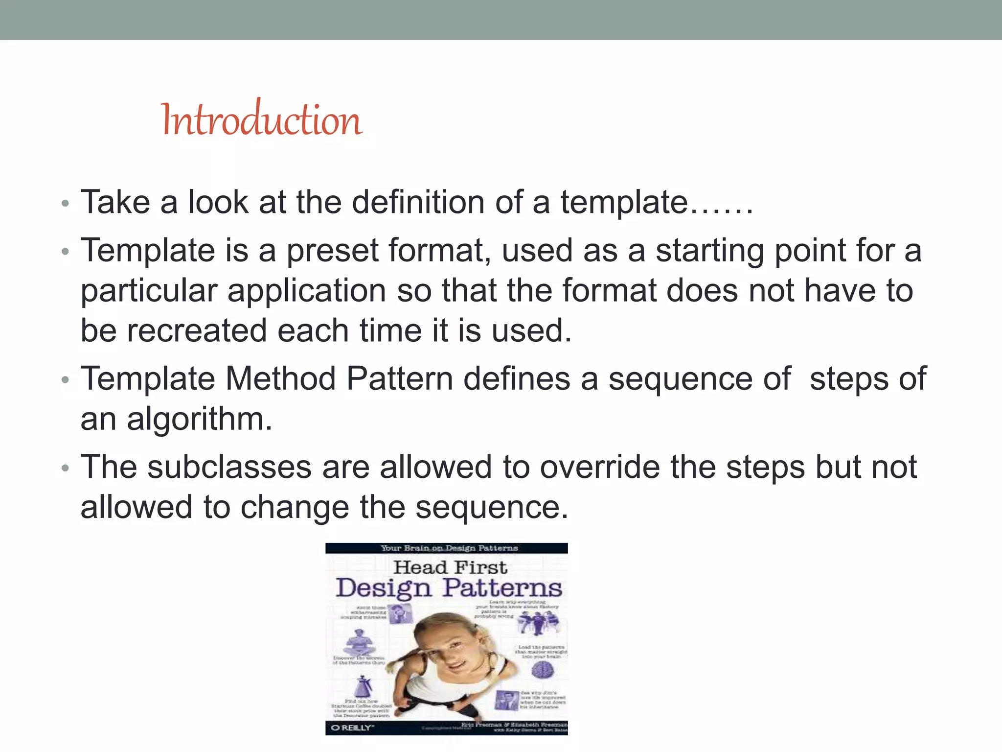 Template pattern | PPTX | Programming Languages | Computing