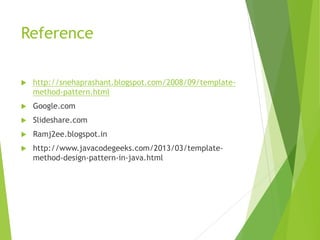 Template pattern | PPTX | Programming Languages | Computing