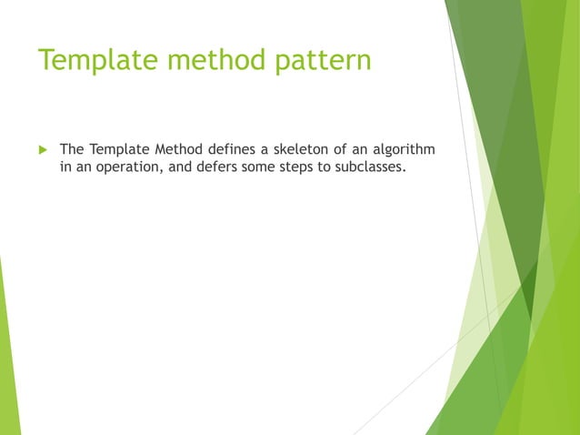Template pattern | PPTX | Programming Languages | Computing