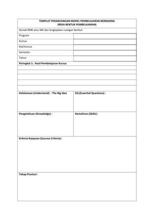 Template perancangan | PDF