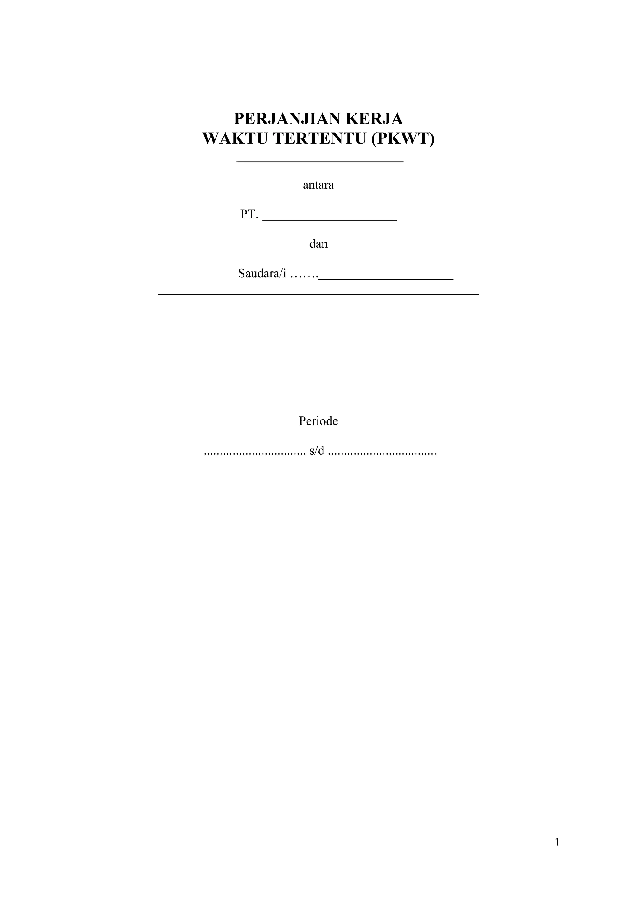 TEMPLATE PERJANJIAN KERJA WAKTU TERTENTU_.doc
