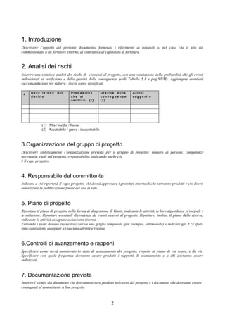 Template Piano Di Qualita | DOC | Computer Software and Applications | Computing