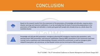 Template PPT ICoDMC 2023 Preparedness and Community Knowledge in ...