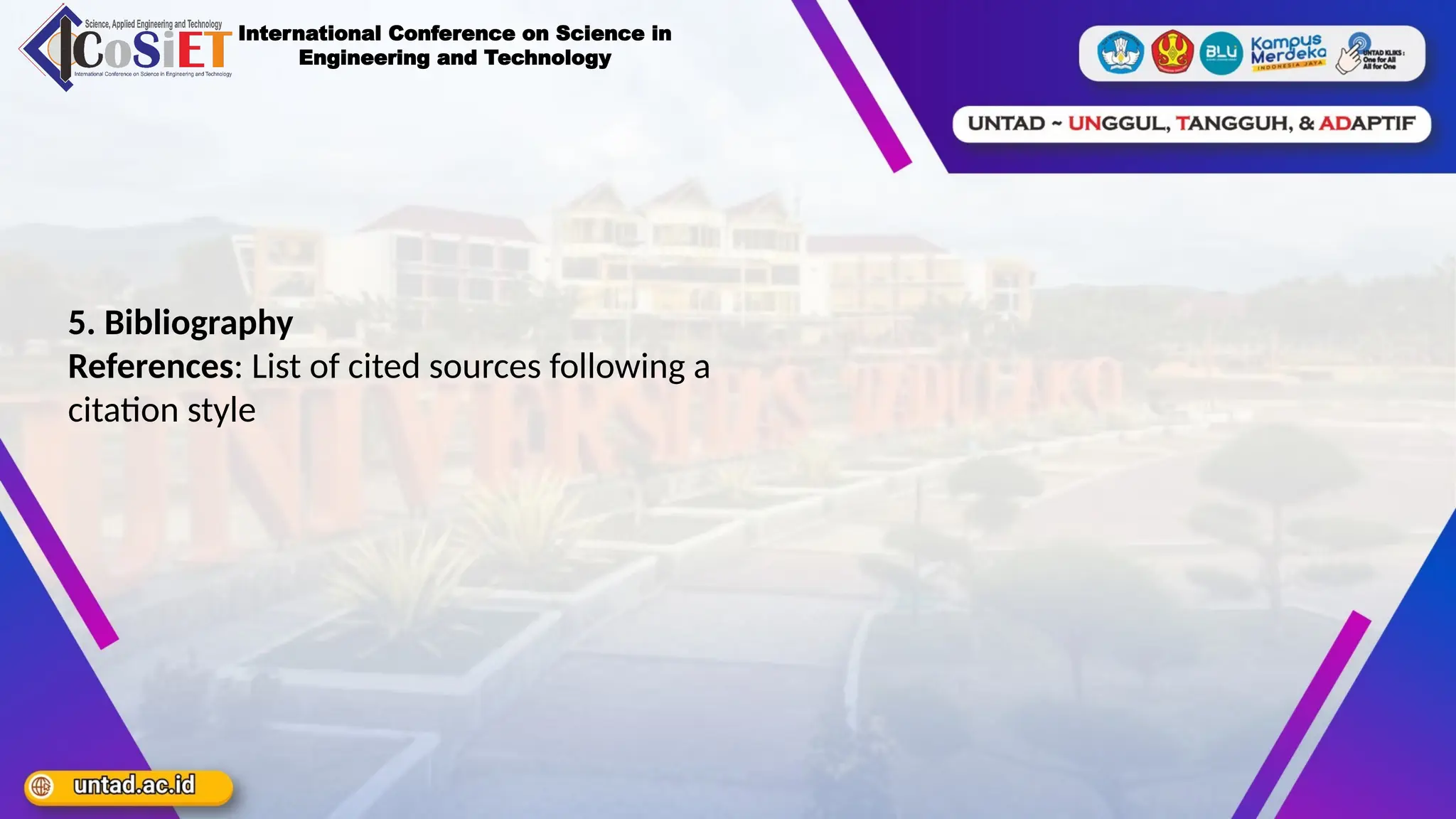 Template Materi Presentasi Powerpoint ICOSIET 2024 UNTAD | PPTX