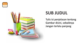 Template PPT Peduli Sekolah Gratis 1 Sheet | PPTX