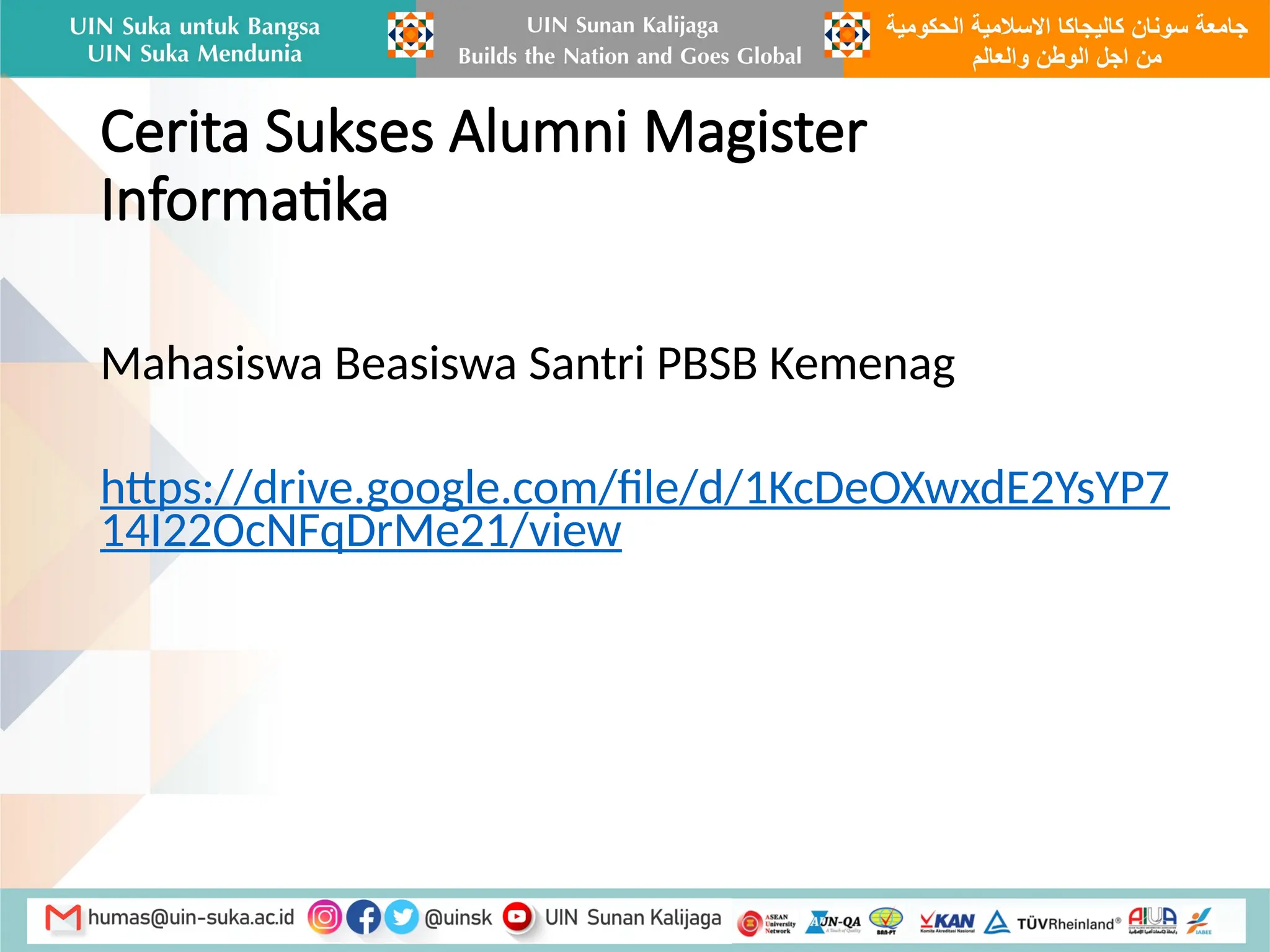Magister Informatika UIN Sunan Kalijaga Yogyakarta | PPTX