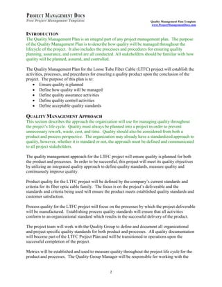 Template quality management-plan2 | DOC