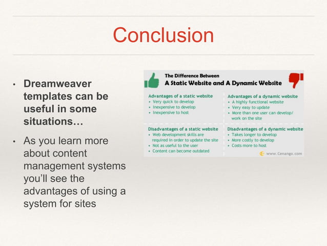 Module 4 - Dreamweaver Templates (Static vs. Dynamic Content) | PPTX ...