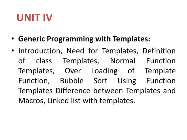 TEMPLATES in C++ are one of important topics in Object Oriented ...