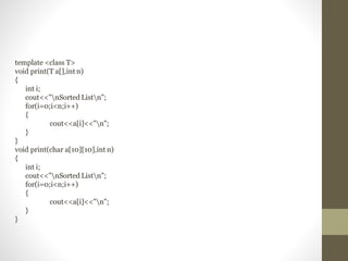 Templates c++ - prashant odhavani - 160920107003 | PPT