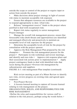 Templates and ExamplesTEMPLATE RISK MANAGEMENT PLAN FOR .docx