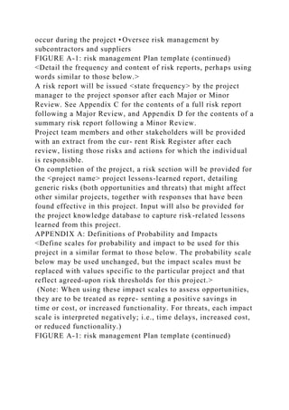 Templates and ExamplesTEMPLATE RISK MANAGEMENT PLAN FOR .docx