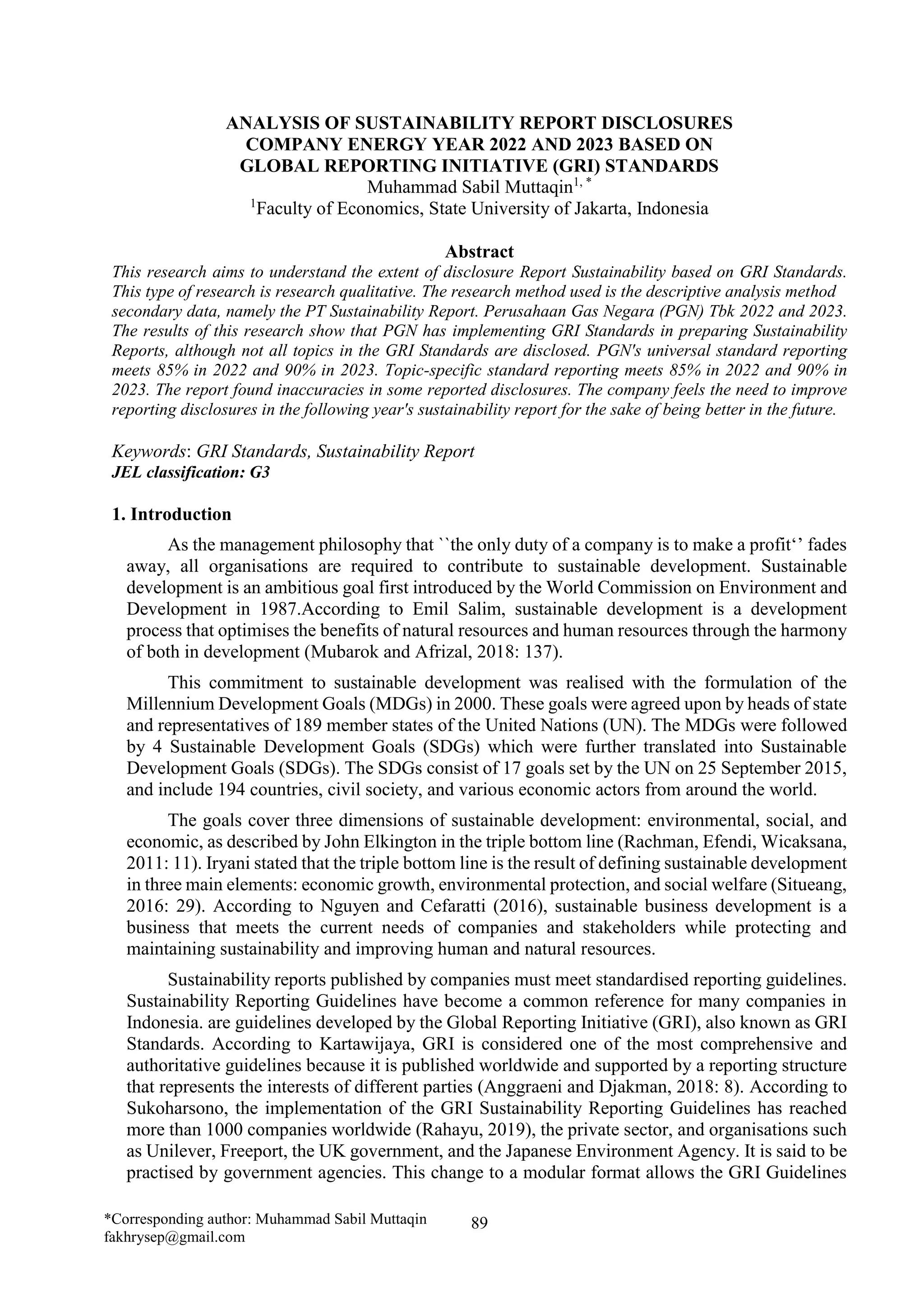 template sdgs analisis laporan keberlanjutan | DOCX